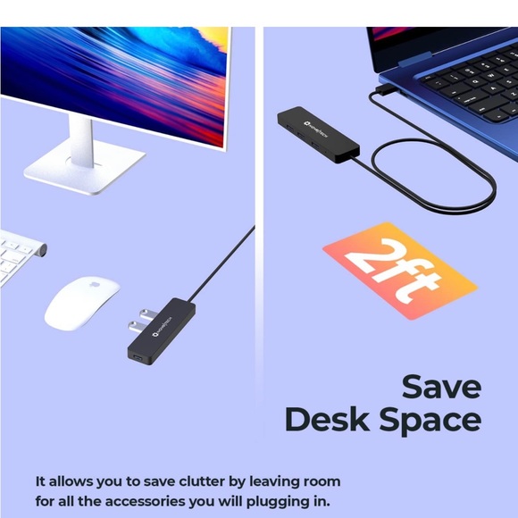 NOV8TECH | Other | Nov8tech 4 Port Usb 3 Hub Splitter Extender Ultra ...